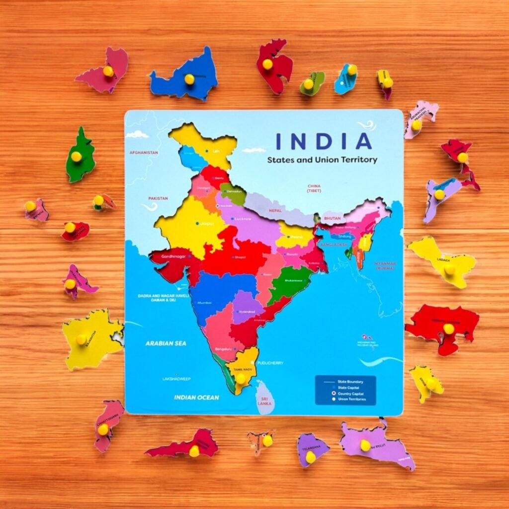 India Map & Continent Puzzle Combo Kit - winkslab