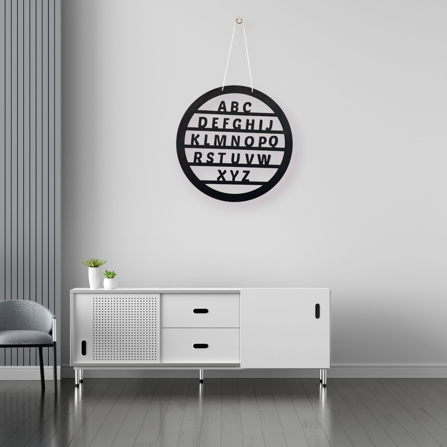 Alphabet Wall decor-circle - winkslab.in