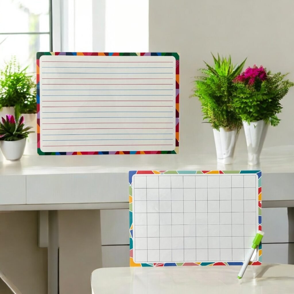 4 Lines and Alphabet & Number Tracing Board Combo-Wipe and Clean Board ...