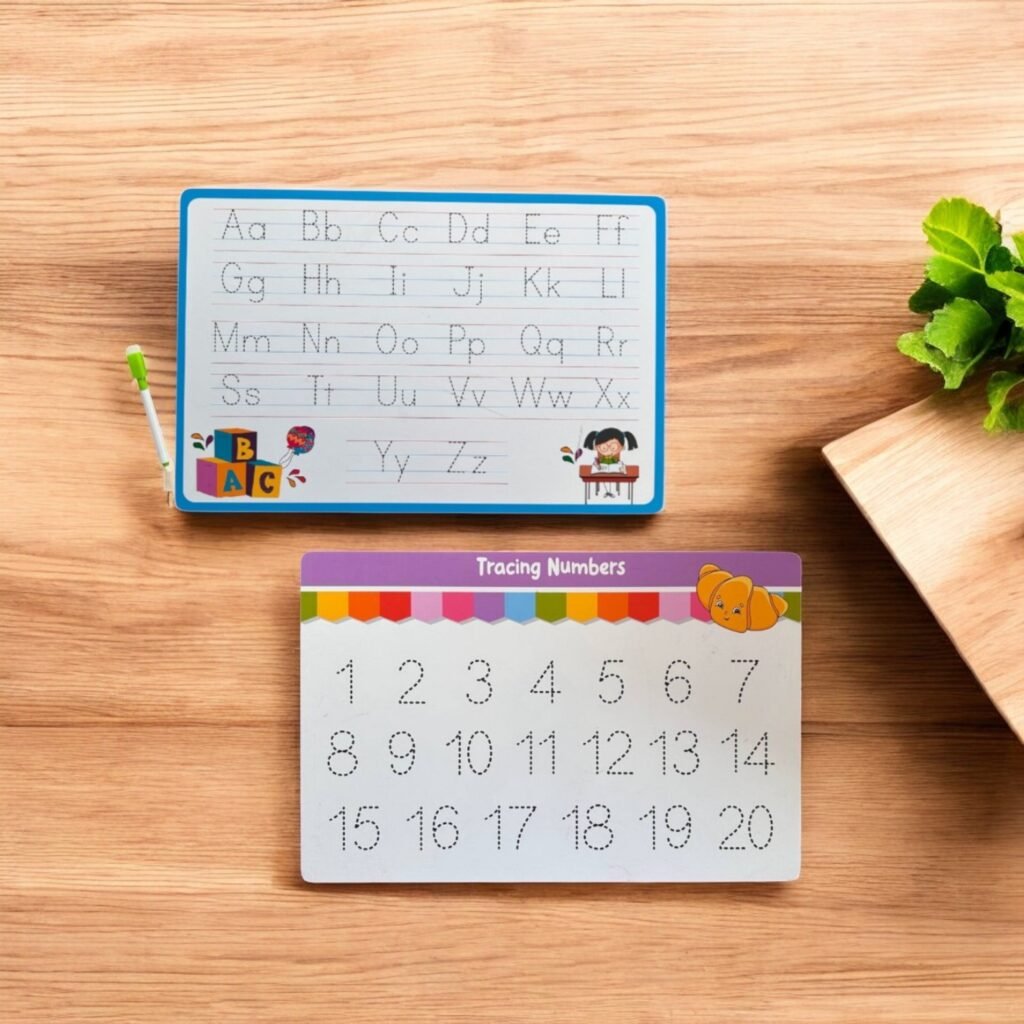 Pattern and Alphabet, Number Wipe and Clean Tracing Board - winkslab