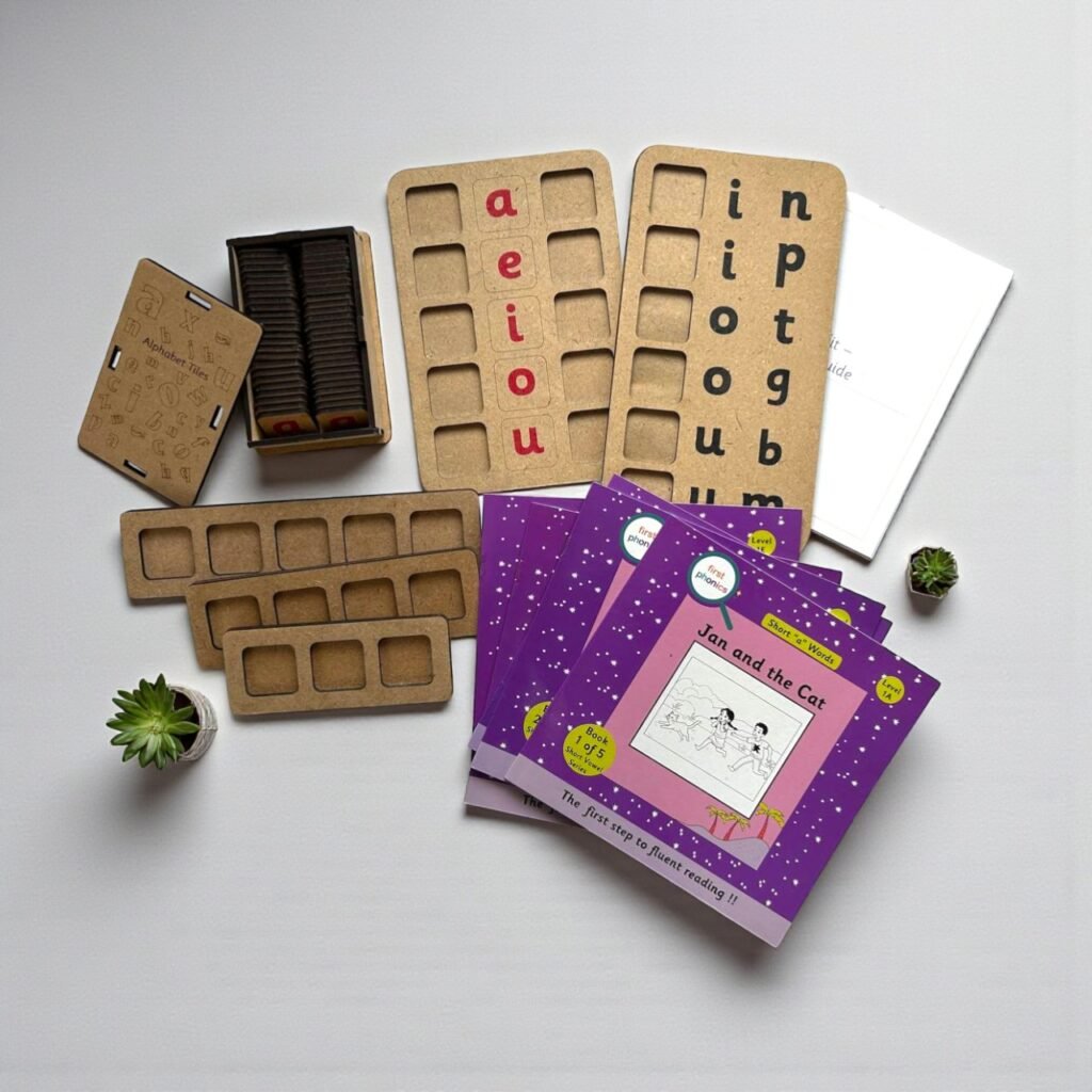 Phonics Kit & First Phonics Set Of 5 Books Combo Set - winkslab